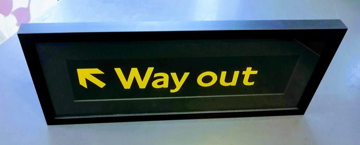 Original London Underground 'Way out' Sign - Print and Framing