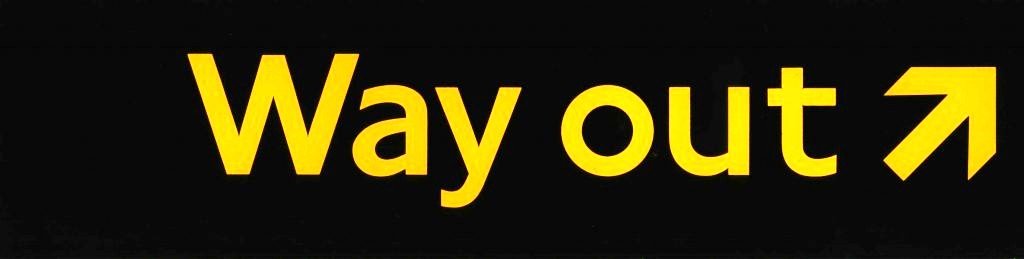 Original London Underground 'Way out' Sign - Print and Framing